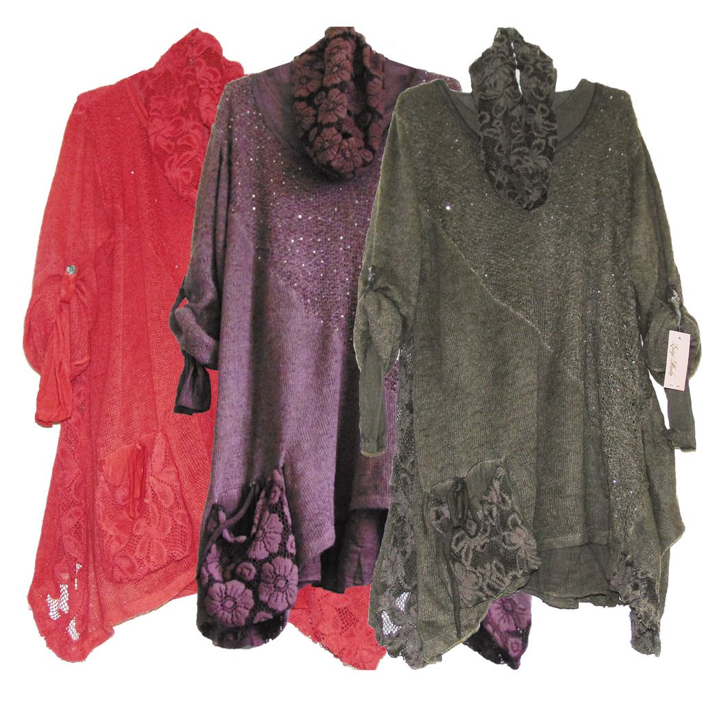 Plus Size Womens Italian Quirky Lagenlook 2 Piece Net Top Tunic Dress